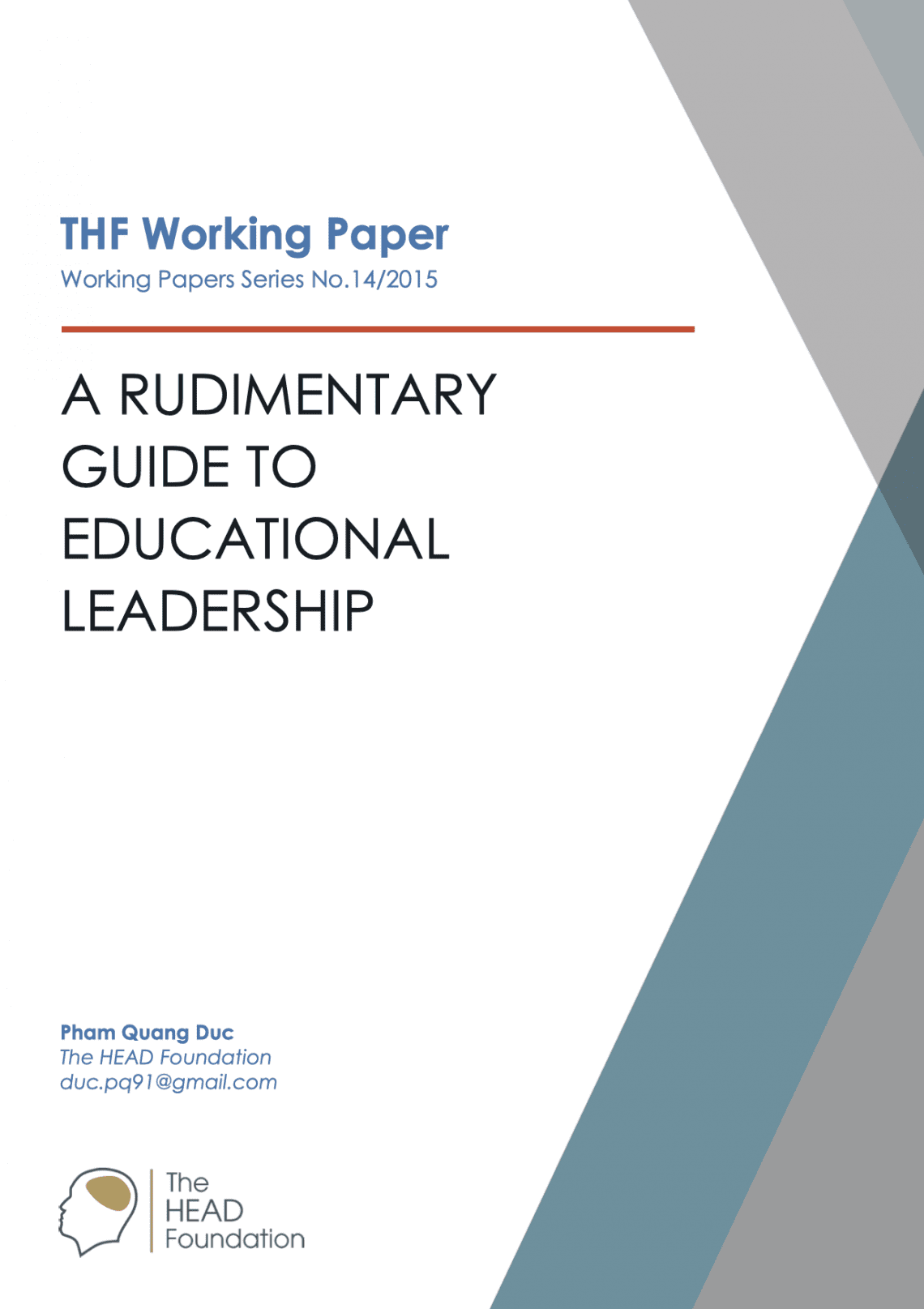 A rudimentary guide to educational leadership - The HEAD Foundation